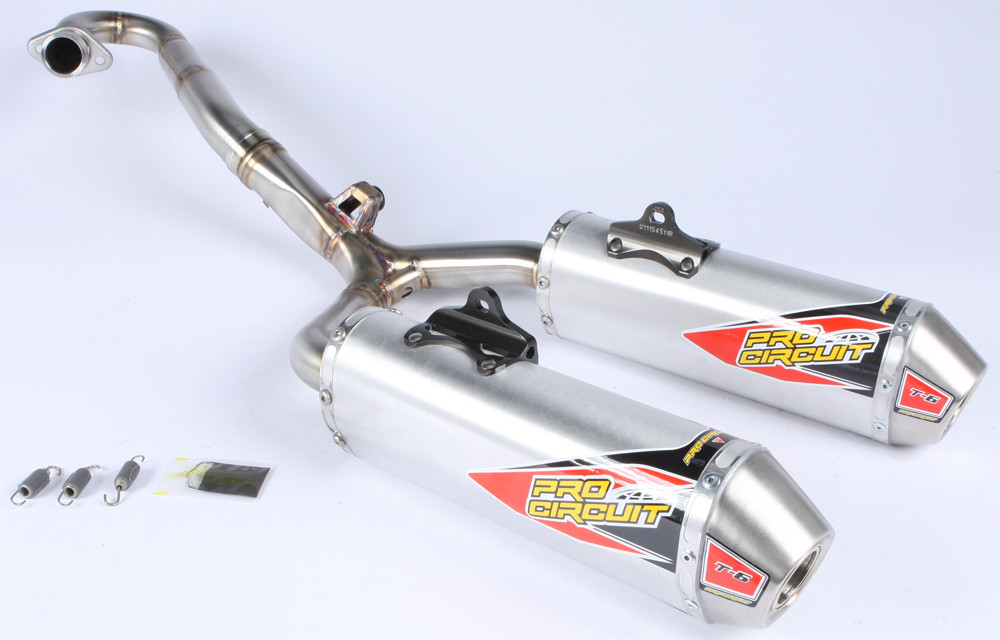 Pro Circuit Dual Stainless Steel T6 Exhaust Muffler System