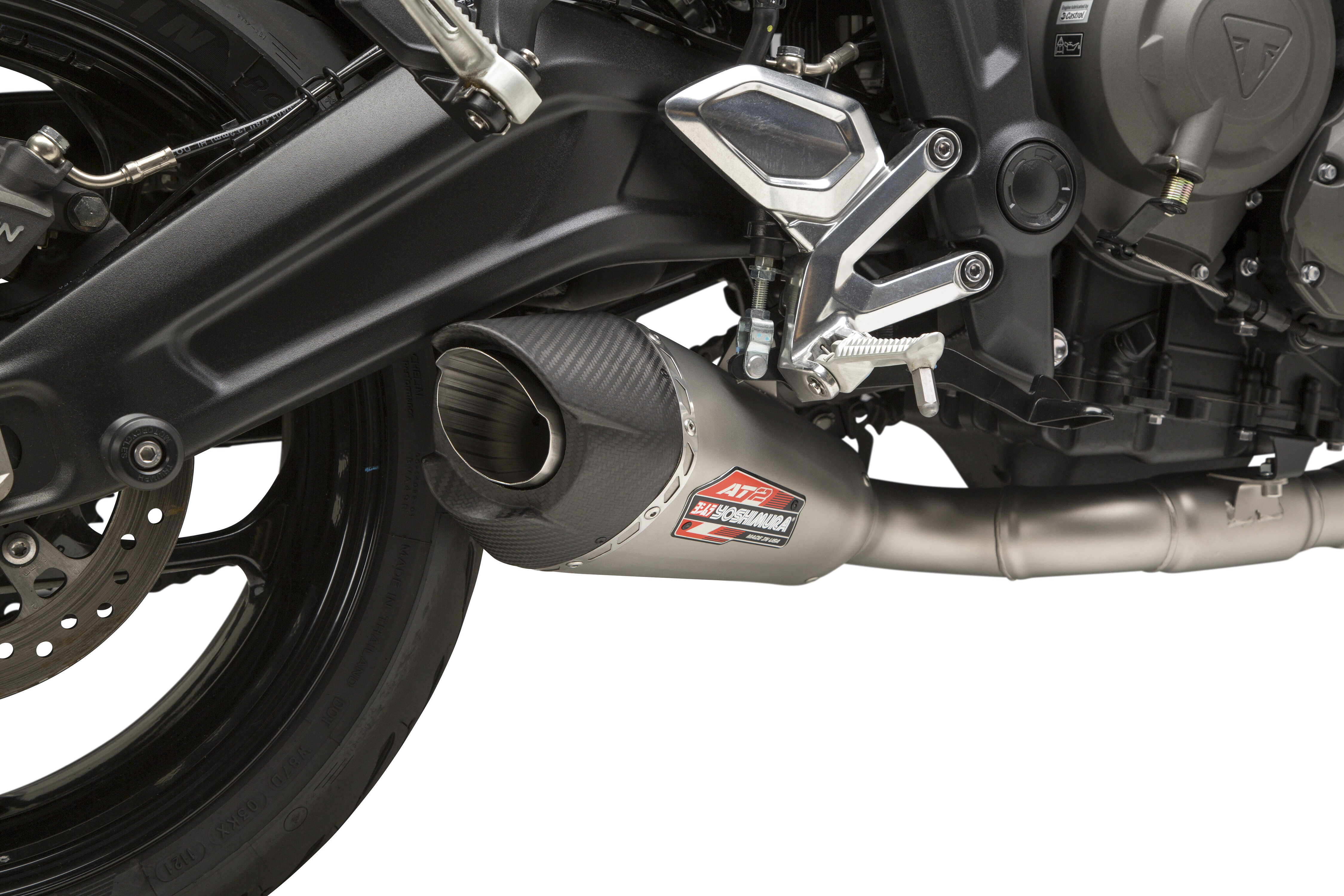 YOSHIMURA 2021 Triumph Trident 660 19660AP520 AT2 RACE FS SS/SS/CF ...